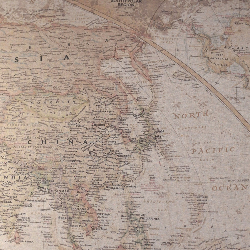 Fabric Hanging World Map | KHEE Homeware & Interiors Leven Fife